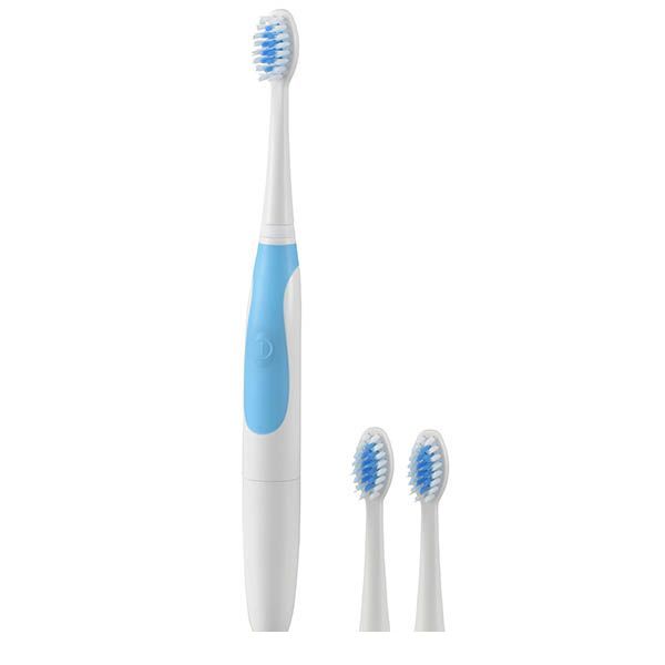 オーム電機0120-963-006【商品説明】特　徴●約22000回／分の音波振動で歯の汚れをかき出します●手みがきにないつるつる感●防水仕様で水洗いOK●動作時間約120日（1日2回、1回2分使用時）●歯ブラシはスーパー極細毛●交換用ブラ...