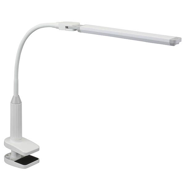 オーム電機0120-963-006【商品説明】特　徴●LEDデスクランプクランプタイプ●広範囲を明るく照らす長いセード●軽くまわすだけでしっかり固定(テーブル厚約5~60mmまで対応)●横向きにもできる回転式セード●フレキシブルアーム採用仕...