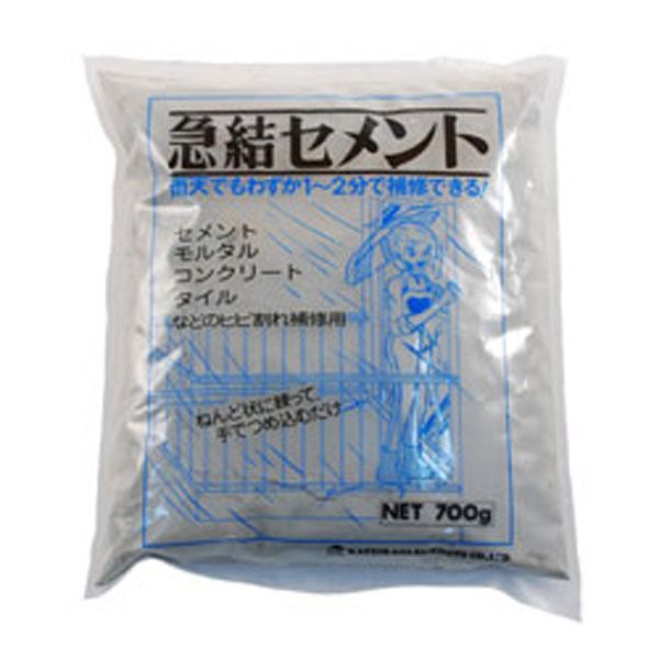 家庭化学工業0120-83-4351【商品説明】●ねんど状にして修理箇所に詰め込むだけで、約2分で硬化し止水等の補修がすばやくできます。●雨の日でも施工できます。 ●サイズ：155×130×20mm ●重量：700gセメント　サンホーム