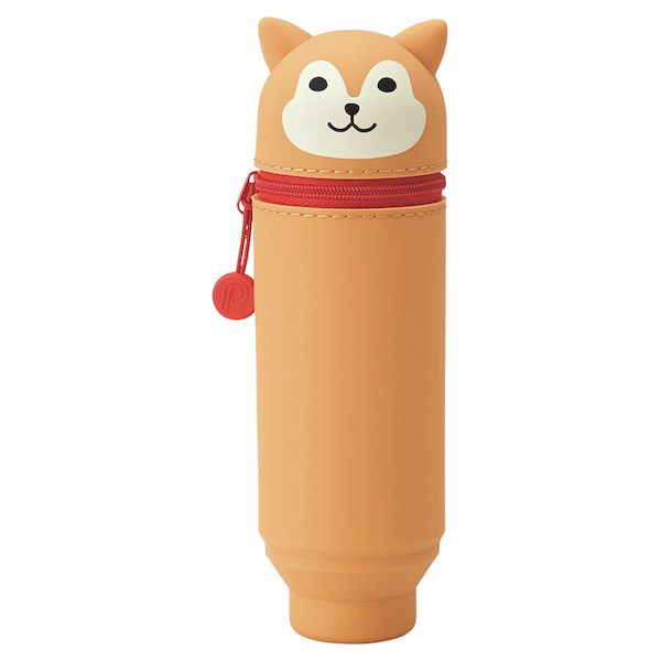 【商品説明】大好評の「立つ」ペンケース。上から押すだけでペンスタンドに早変わり。■しまう時は底を引っ張り出してください。■フタ部分には消しゴムホルダー付き。■ちょこっと頭を出せば、カバンのアクセントに。ペンケース