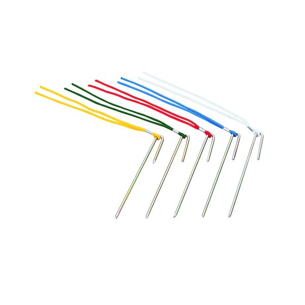 【商品説明】●釘=長さ14.8cm×径0.4cm●ヒモ=長さ15cm●自重=20g/本●材質=釘：スチール（ユニクロメッキ）/ヒモ：ナイロン
