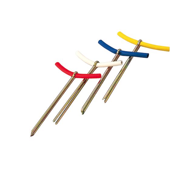 【商品説明】●サイズ=釘：直径4mm×長さ14.5cm、ラバー：長さ11cm●自重=30g/本●材質=釘：スチール（ユニクロメッキ）、ラバー：ゴム