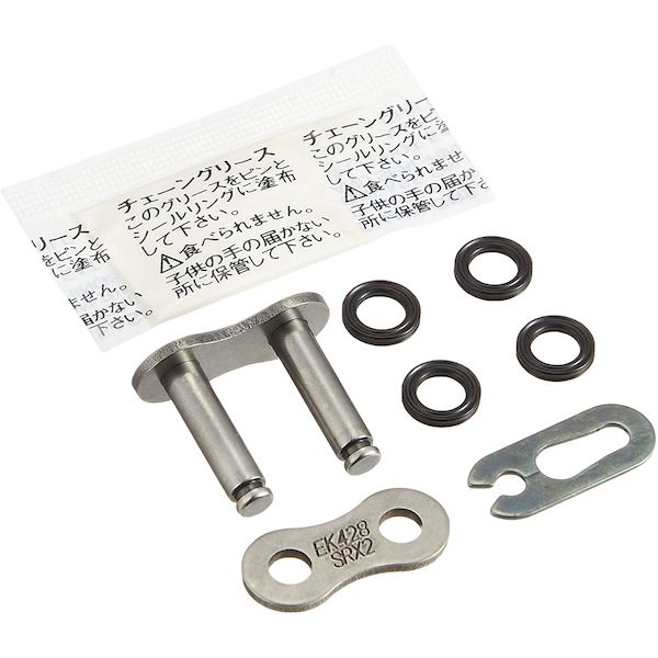 【商品説明】●EKチェーン 428SR-X2専用ジョイント。●モーターサイクル用ドライブチェーンは重要保安部品です。チェーンサイズおよびスプロケットサイズに十分に注意し、車体やガイドへの干渉がないことを確認の上、高度な技術・知識と経験を持っ...