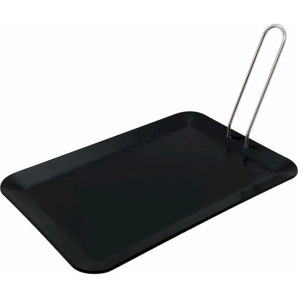【商品説明】●携帯に便利なポーチ付き。●商品サイズ：260×180×13mm●材質：表面加工／シリコーン樹脂塗装、本体／鉄（厚さ：3mm）、ハンドル／ステンレス鋼、ポーチ／ポリエステル・ポリプロピレン●仕様：直火専用、付属品／携行用ポーチG...