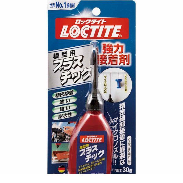 【商品説明】●マイクロノズルなので細かい部品の接着が可能です。●硬質プラスチック、軟質塩ビなどの接着。●ナイロン、PE、PP、シリコン樹脂、フッ素樹脂、ポリアセタールには接着できません。●内容量(g)：30●アクリル樹脂