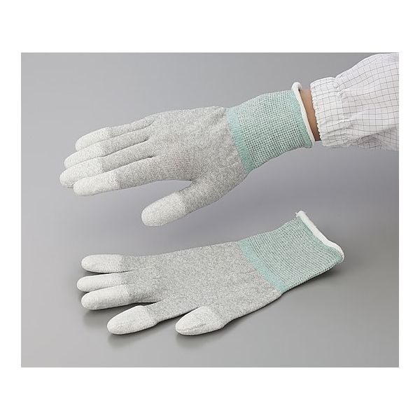 アズワンメーカーお問い合わせ：0120-700-875【商品説明】【特徴】静電気対策されたナイロン手袋●手首の裾部にほつれを防ぐオーバーロック加工を施しています。●ポリウレタンコーティングですので、滑り止め効果や耐久性に優れています。●フィ...