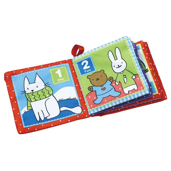 【商品説明】●触るとカシャカシャ音が鳴るバスブックで数字の学習！フックにかけられる！●商品サイズ（単位mm)：100×100×厚20mm、12ページ●セット内容：本体×1●重量（g）：25g●材質：ポリエステル●包装形態：PE●包装サイズ：...