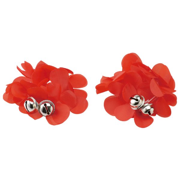 【商品説明】●見た目も音も華やかな鈴付きのうでわ！●商品サイズ（単位mm)：約φ100×高さ65mm●セット内容：本体×1（2個組）●重量（g）：11g●材質：ポリエステル、鉄●包装形態：袋●包装サイズ：100×100×10mm●生産国：中国