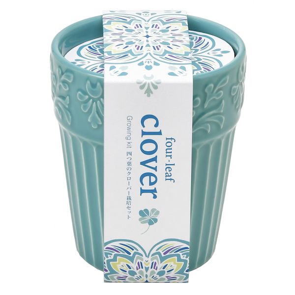 聖新陶芸メーカーお問い合わせ：0561-82-7517【商品説明】●ボタニカルモチーフのレリーフが刻まれた陶器のポットで育てます。●植物をイメージしたカラーリングで、お部屋がぱっと華やかに。●育て終わったあとのポットは小物入れとしても活躍し...