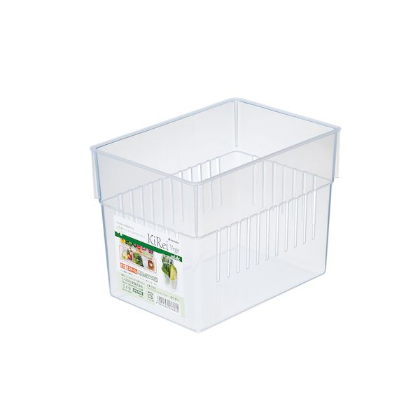 【商品説明】●野菜室は「立てて収納」が使いやすさの決め手。●野菜は育った状態と同じようにして保存するのが長持ちのコツ。●カラー：クリアー●サイズ：12.8×18.1×14Hcm●材質：ポリプロピレン