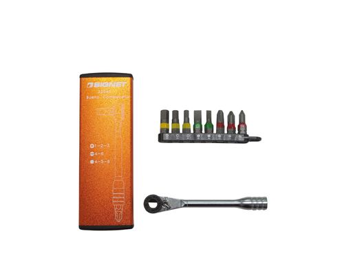 【商品説明】【セット内容】ミニラチェット、プラスビット：#1・2・3、マイナスビット：4・6mm、HEXビット：4・5・6mm、工具ケース【仕様】■ミニラチェット全長(mm)：93/ヘッド幅(mm)：15/ヘッド厚み(mm)：10/ギア数：...