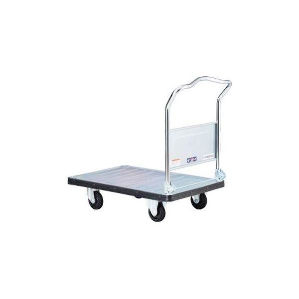 【商品説明】●耐荷重(kg)：300●テーブル寸法(mm)：W600×D900×H218●ハンドル高さ(mm)：954●自重(kg)：26●車輪径(mm)：125●外装：折りたたみ・ユニバーサルデザインハンドル・クロームメッキ仕上げ・全周ゴ...