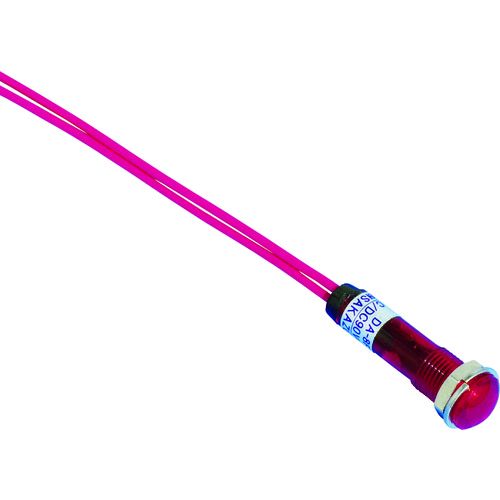 【商品説明】【特長】●抵抗器内蔵の高輝度LED表示灯です。●AC/DC100V用電源にダイレクトに接続出来ます。●長さ200mmのリード線付です。【用途】●通電表示や警告表示などに。【仕様】●レンズ色：赤●定格電圧(V)：AC/DC100(...