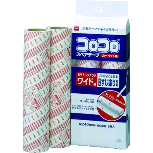 ニトムズメーカーお問い合わせ：03-3544-0615【商品説明】【用途】●コロコロ（ワイド伸縮シャフト）のスペアテープです。【仕様】●テープサイズ：240mm幅×60周