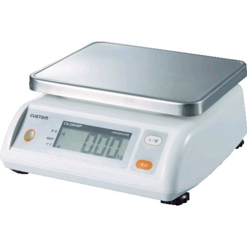 カスタムメーカーお問い合わせ：06-6262-9950【商品説明】【特長】●防水等級IP65のはかりです。●簡単に取り外して洗浄可能なステンレス皿付です。●使用場所を選ばないスタイリッシュなデザインです。●重力加速度は16エリア設定可能です...