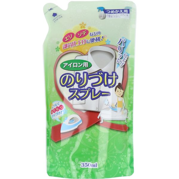 【商品説明】【発売元：マルフクケミファ株式会社】【品名】アイロン用スプレーのり【成分】水溶性ポリマー、シリコーン、香料【用途】衣料品用【使用方法】・必ず絵表示を確認する。・アイロンの温度をせんいに合わせて設定する。・衣料から20cm離してス...