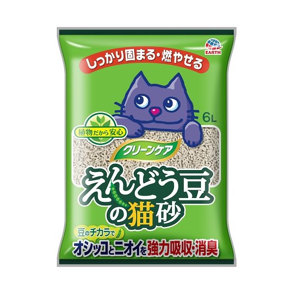 【商品説明】●エコ素材・えんどう豆の繊維ファイバーがオシッコをしっかり吸収、小さく効率よく固まります。●また、えんどう豆に加え、竹ファイバーと重曹のトリプルパワーで強力消臭を実現。●健康チェックしやすいオフホワイトの粒。●無香料。燃えるゴミ...