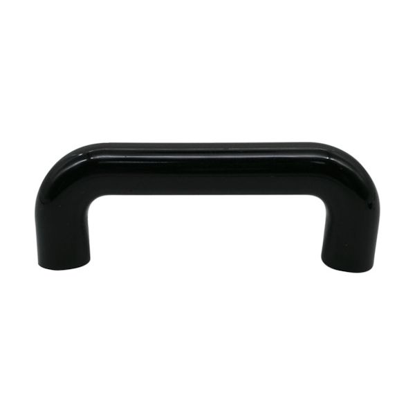 【商品説明】【特長】●汎用性の高い樹脂取手です。【用途】●家具、引き出しなど。【仕様】●全高(mm)：29●全長(mm)：120●径(mm)：12●ねじ寸法：B14×30●ねじ深さ(mm)：15●色：黒●取付ピッチ(mm)：108●全長L(...