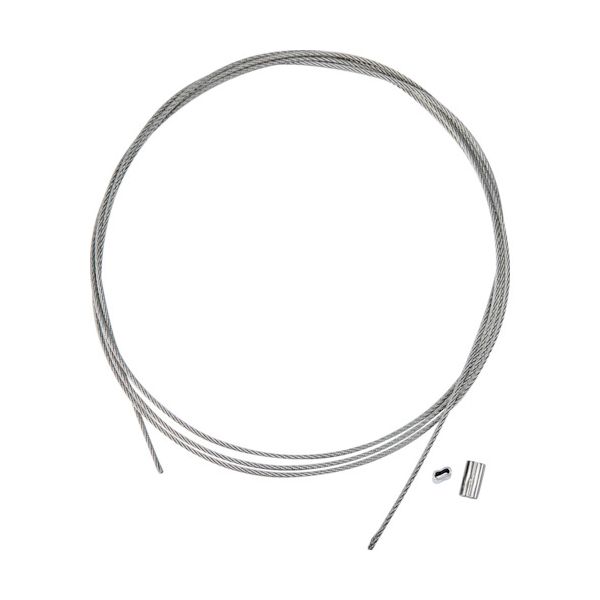 【商品説明】【特長】●ほつれ止め加工を先端に施していますので、自由にお使いいただけます。●スリーブが2個付属していますので、お好みのサイズでアイ加工ができます。●細くても強度があり目立ちません。●スリーブもステンレスのため錆びにくく屋外での...