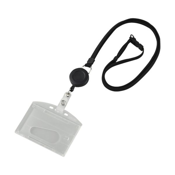 【商品説明】【特長】●IDカードなどが表裏に計2枚収納できます。●一定の負荷がかかるとジョイント部分が外れる安心構造です。●胸ポケットにクリップ部分を装着すれば、作業の邪魔になりません。●便利なリール式ストラップです。【用途】●スタッフの識...