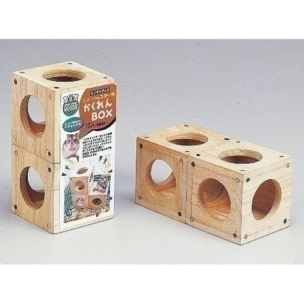 【商品説明】マルカン　サンライズ事業部　4906456513810　MR−340 かくれんBOX 2個入マグネットでくっ付くのでたくさん繋げていろんな形を作ることが出来ます。自然木なのでかじる事により歯の伸びすぎを防ぐ事が出来ます。積み重ね...