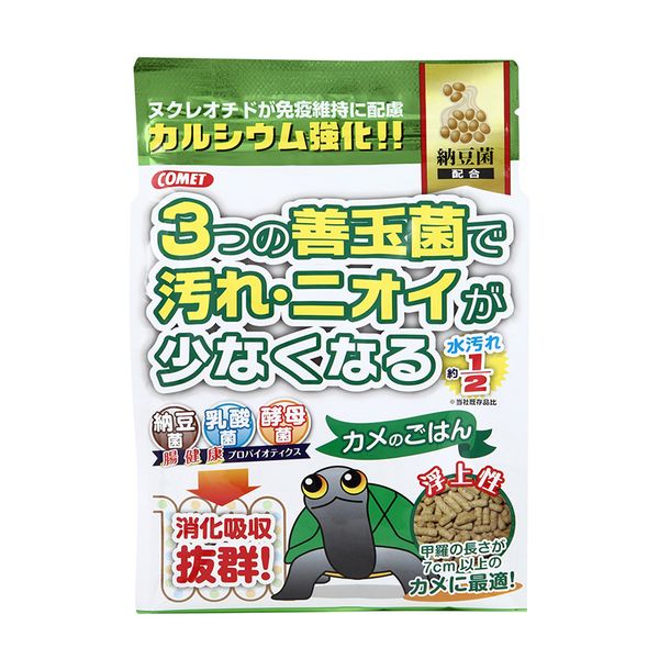 【商品説明】株式会社イトスイ　4971453053966　カメのごはん 納豆菌 450g＋50g善玉菌の力で臭い・汚れを減らすカメのごはん！・ミドリガメ、ゼニガメなど水槽カメ用のごはんです。・納豆菌、乳酸菌、酵母菌がカメの腸内で善玉菌を活性...