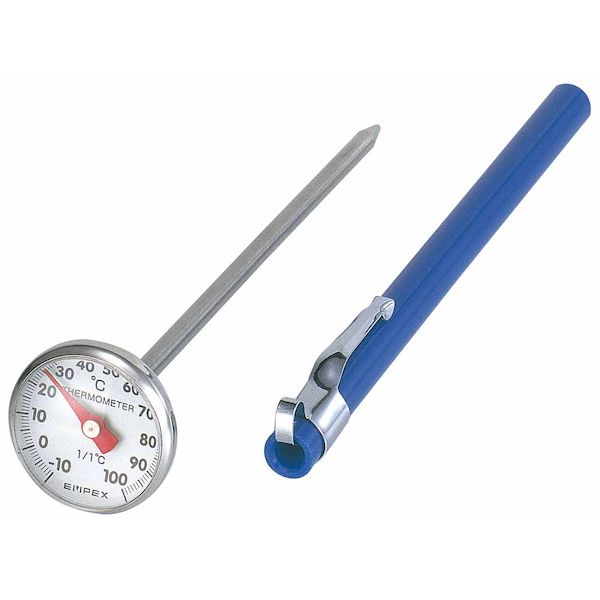 【商品説明】●サイズ縦_本体（mm）：表示部：直径26●サイズ横_本体（mm）：プローブ縦：125●サイズ高さ_本体（mm）：プローブ横：4●差し込み式のアナログ温度計です。●アナログ式で電池不要で計測します。●-10〜100℃