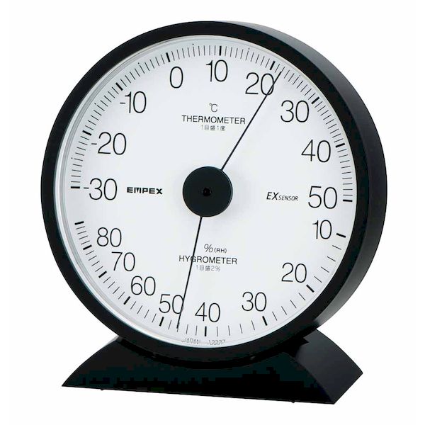 【商品説明】●サイズ縦_本体（mm）：132●サイズ横_本体（mm）：121●サイズ高さ_本体（mm）：50●シンプルなアナログ温湿度計です。●アナログ式で電池不要で計測します。●置き掛け兼用。●安心と信頼の日本製。