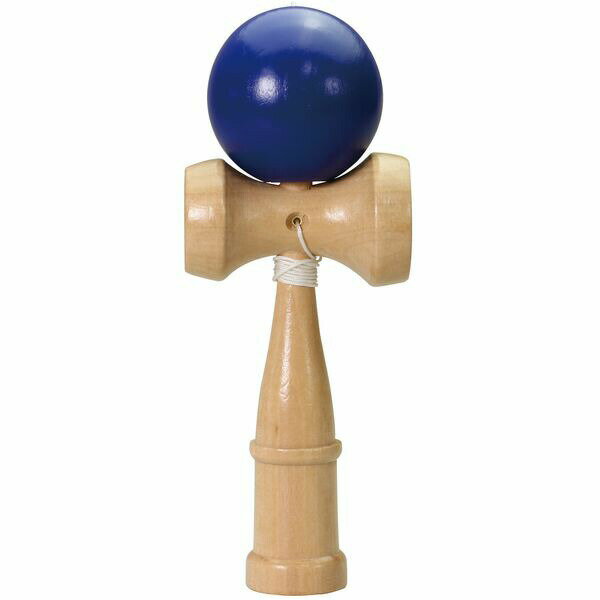 【商品説明】●青い玉のけん玉！●商品サイズ（単位mm)：68×175mm（玉：φ54mm、ひもの長さ：約47cm）●セット内容：本体×1●重量（g）：116g●材質：ブナ●包装形態：ネット入●包装サイズ：190x80x60mm●生産国：中国