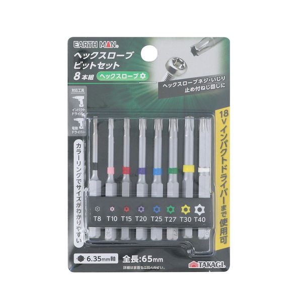 【商品説明】製品サイズ (W)×(H)×(D)mm67 × 65 × 10製品重量 (g)103パッケージサイズ (W)×(H)×(D)mm90 × 130 × 12パッケージ重量 (g)118特徴●18Vインパクトドライバーまで使用可能　...
