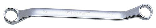 SIGNET 33221 11X13　メガネレンチ●ミラー仕上げのメッキが美しいメガネレンチ●オフセット角は45°●サイズ(mm)：11X13●メガネ部幅(b1；mm)：16.5●メガネ部幅(b2；mm)：19.6●全長(L；mm)：210...