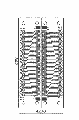&nbsp; サンハヤト &nbsp; 03-3984-7791 型番特長 パターン材質等銅箔面サイズ等仕上処理穴径端子部CK-81.25ミリピッチの面実装型コネクターを変換2.54ミリピッチ2列×2にガラスエポキシ両面1.2t×86.2m...