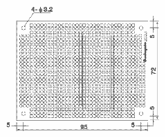 &nbsp; サンハヤト &nbsp; 03-3984-7791 型番特長パターン材質等銅箔面サイズ等仕上処理穴径備考ICB-293U電源ライン入り2.54ミリピッチ横ICパターン紙フェノール片面1.6t×72mm×95mmフラックス、白色...
