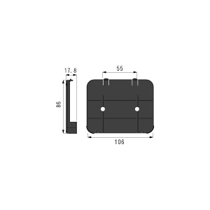 ●ネットワーク接続対応無線通信ステーション　　　RTR-5W　オプション 　TR-5WK1　　壁面アタッチメント壁面アタッチメント付属：ビス2本・両面テープ1枚 RTR-5W