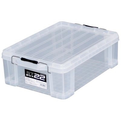 【商品説明】■スタッキングでき便利です。■フタに15cmまでの目盛り付です。■外形寸法(mm)間口×奥行×高さ：379×545×178■色：クリア■有効内寸(mm)間口×奥行×高さ：319×449×155■容量(L)：23■色：クリア■ST...