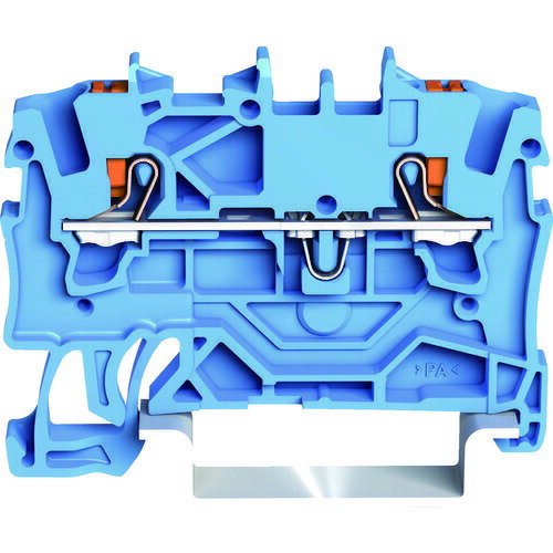 【特長】●スプリング式端子台で省工数、省スペース、緩みなく増し締め不要、プッシュボタン付きで結線作業が容易です。●単線およびフェルール付より線は、電線を差し込むだけで結線可能です。【用途】●制御盤内、中継箱内の電線接続用に。【仕様】●色：ブ...