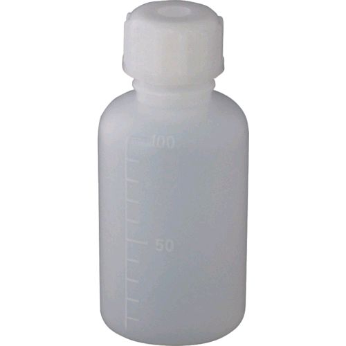 瑞穂化成工業メーカーお問い合わせ：06-6793-3001【特長】●密閉性が高く、液体の使用に向いています。【仕様】●容量(ml)：100●目盛間隔(ml)：10●外径(mm)：46●高さ(mm)：100●色：乳白色【仕様2】●中栓付●耐熱...
