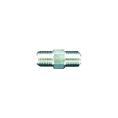 【用途】●高圧ガス配管用。【仕様】●接続サイズ：R1/4×R1/4●L(mm)：35●使用流体：窒素・酸素・アルゴン・空気など●設計温度：-10〜75℃●適用流体：N2.O2.Ar、Air、CO2、He、H2●用途：高圧ガス用継手【仕様2】...
