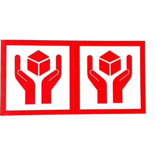 【特長】●荷物に貼って注意喚起に使用します。●ミシン目付きです。【仕様】●縦(mm)：58●横(mm)：115●表示内容：取扱注意【仕様2】●シールタイプ●1組(1シートに表2枚・裏2枚の合計4枚×10シート)●シートの間に透明剥離シート有...