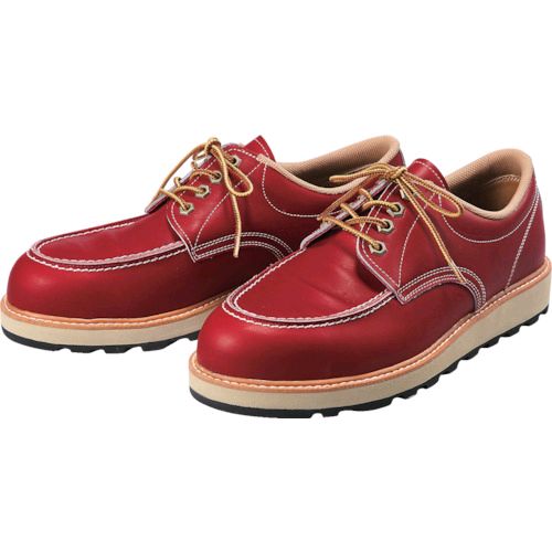 【特長】●ジーンズにも合うアメリカンテイストのデザインです。●JIS規格の耐衝撃性能、耐圧迫性能をクリアした安全靴です。●新世代ラバー2層ソールにより加水分解せず、特許技術を使用した「RBセラミックス」標準配合で耐滑性に非常に優れます。●天...