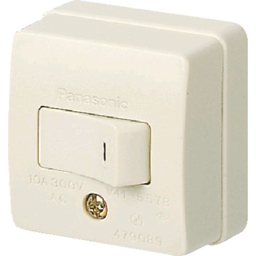 【商品説明】【特長】●角型タンブラスイッチです。【仕様】●定格：10A 300V●幅(mm)：48●長さ(mm)：48●厚さ(mm)：29●色：ミルキーホワイト●タイプ：3路露出スイッチ●回路方式：3路