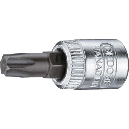 【特長】●ローレット加工を施すことで、手回しでも手から滑り落ちにくいです。【仕様】●呼びNo.：T40●差込角(mm)：6.35●先端寸法(mm)：6.65●全長(mm)：37【材質／仕上】●特殊バナジウム鋼●クロムメッキ処理●ガンメタル仕...