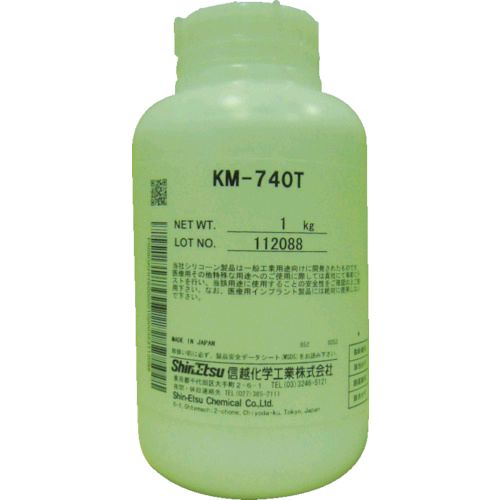【商品説明】【特長】：■エマルジョン型離型剤です。■希釈安定性に優れています。【用途】：■ゴム、プラスチック成形時の離型や、つや出し、アイロンの滑剤。【仕様】：■色:乳白色■容量（kg）:1【材質】：■主成分：シリコーン【質量】：■1.1KG