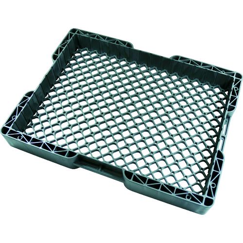 【特長】●A4サイズの耐熱・耐薬品性トレーです。●ベーストレー同士の積み重ねが可能です。●ゴムマットとの併用が可能です。●底面は格子状にて穴が開いています。【用途】●洗浄カゴ・パーツ管理用として。【仕様】●外形寸法(mm)幅：330●外形寸...