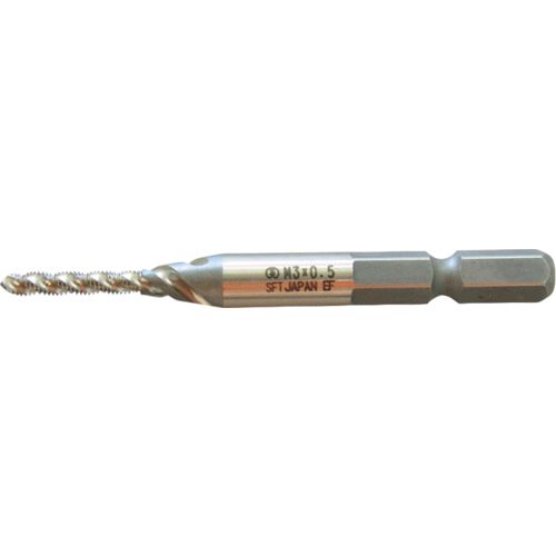 大西工業メーカーお問い合わせ：079-438-2240【特長】●インパクトドライバーなどの正逆回転付の電動工具に取り付けて、短時間でねじ穴加工ができます。●スパイラル溝により、切りくずを上方向に排出させます。【用途】●止まり穴・貫通穴のねじ...