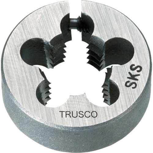 【特長】●調整ねじ付なので、寸法の調整ができます。●ねじ山を修正する時にも使用できます。【用途】●被削材:鉄、軽金属。●おねじ加工用。【仕様】●呼び寸法：1/2●外径(mm)：50●厚さ(mm)：16●山数：14●加工ねじ：管用平行ねじPF...