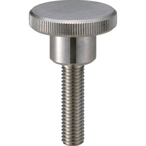 【特長】●段付タイプのローレットノブです。●ローレット加工によりすべりにくくスピーディに締め付けが出来ます。【仕様】●外径(mm)：16●ノブ高さ(mm)：9.5●ねじ寸法：M4×0.70●ねじ長さ(mm)：10●耐熱温度(℃)：10℃【仕...
