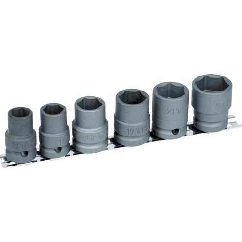 【特長】●使用頻度の高いサイズでセット組をしました。●狭い箇所での使用にも最適な薄肉、軽量設計です。【仕様】●差込角(mm)：12.7●セット内容：T4-13A(13mm)、14A(14mm)、17A(17mm)、19A(19mm)、21A...