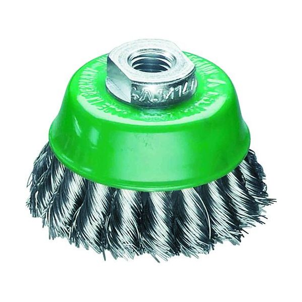 【特長】●高品位の線材を使用したノット（ひねり）加工品で、高い切削力と研掃力に優れている長寿命品です。●コーナー部の取り残しが少なく、作業効率性に優れています。【用途】●溶接業、鉄鋼業、造船業などの現場に。●鉄鋼、非鉄金属の研磨、溶接のバリ...