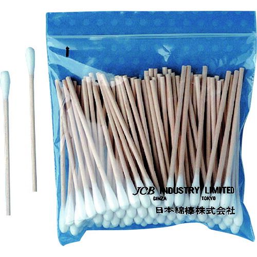 日本綿棒メーカーお問い合わせ：03-3573-1884【特長】●木軸には高級白樺材を使用した高品質綿棒です。【用途】●力を入れてこすりたいときに。●センサーやレンズ表面の清掃。●各種採取、実験など、培養試験など。【仕様】●先端径(mm)：5...